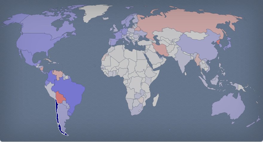 Chile — Geopolitical Relations Map | Mapdis
