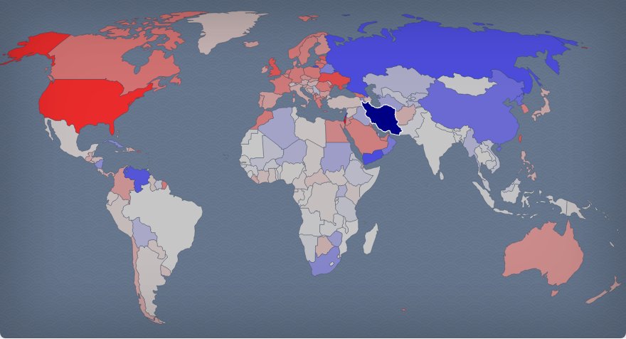 Iran - Global Relations Map | Mapdis