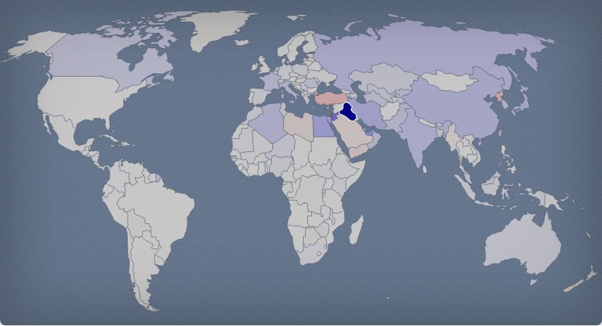 Iraq Allies and Enemies — Global Relations Map | Mapdis