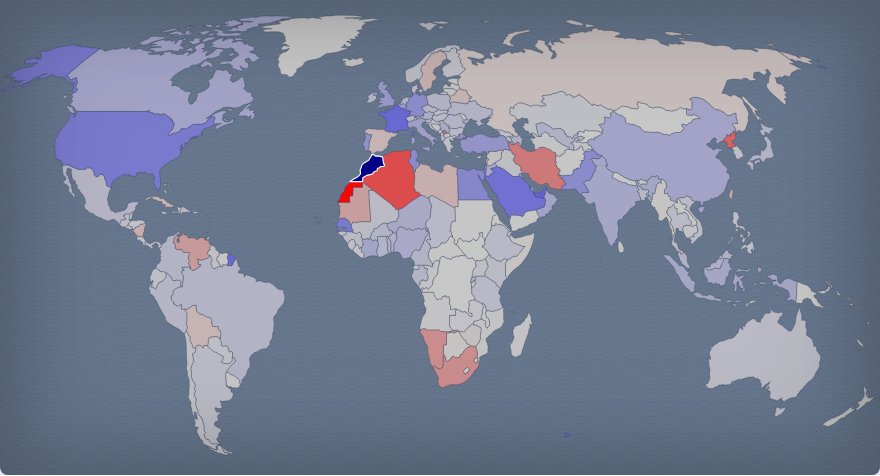 Morocco - Global Relations Map | Mapdis