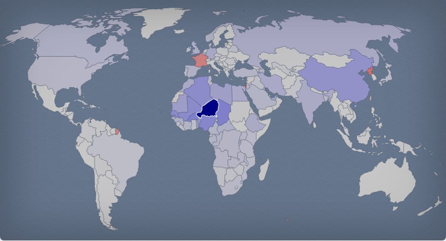 Niger — Geopolitical Relations Map | Mapdis