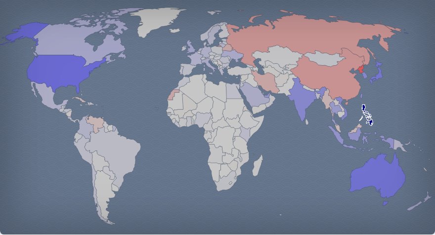 Philippines Allies and Enemies — Global Relations Map | Mapdis