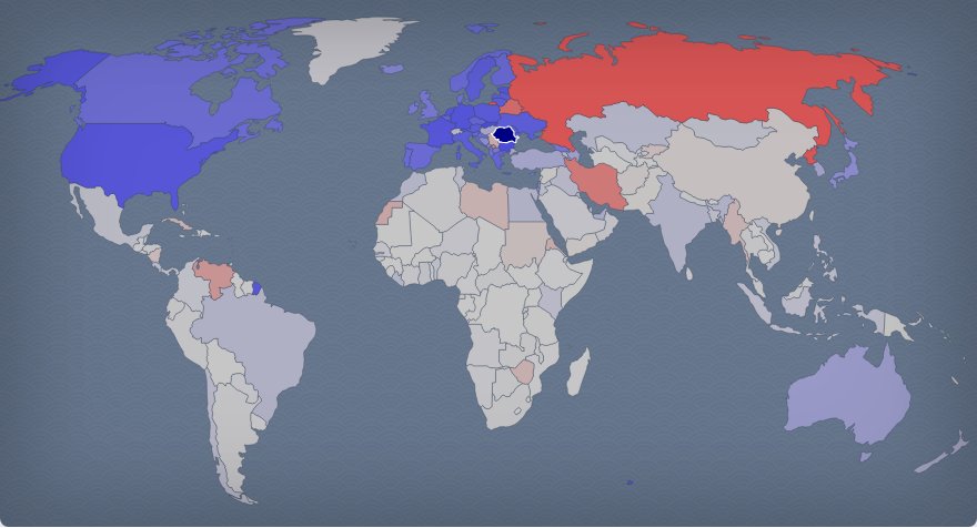 Romania — Geopolitical Relations Map | Mapdis