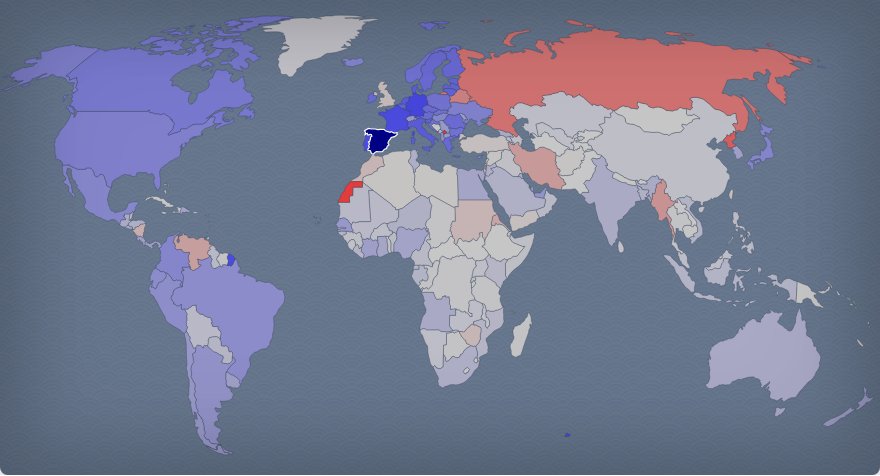 Spain — Geopolitical Relations Map | Mapdis