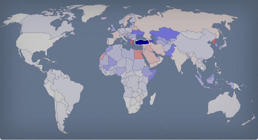 Turkey — Geopolitical Relations Map | Mapdis