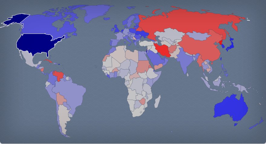 United States — Geopolitical Relations Map | Mapdis